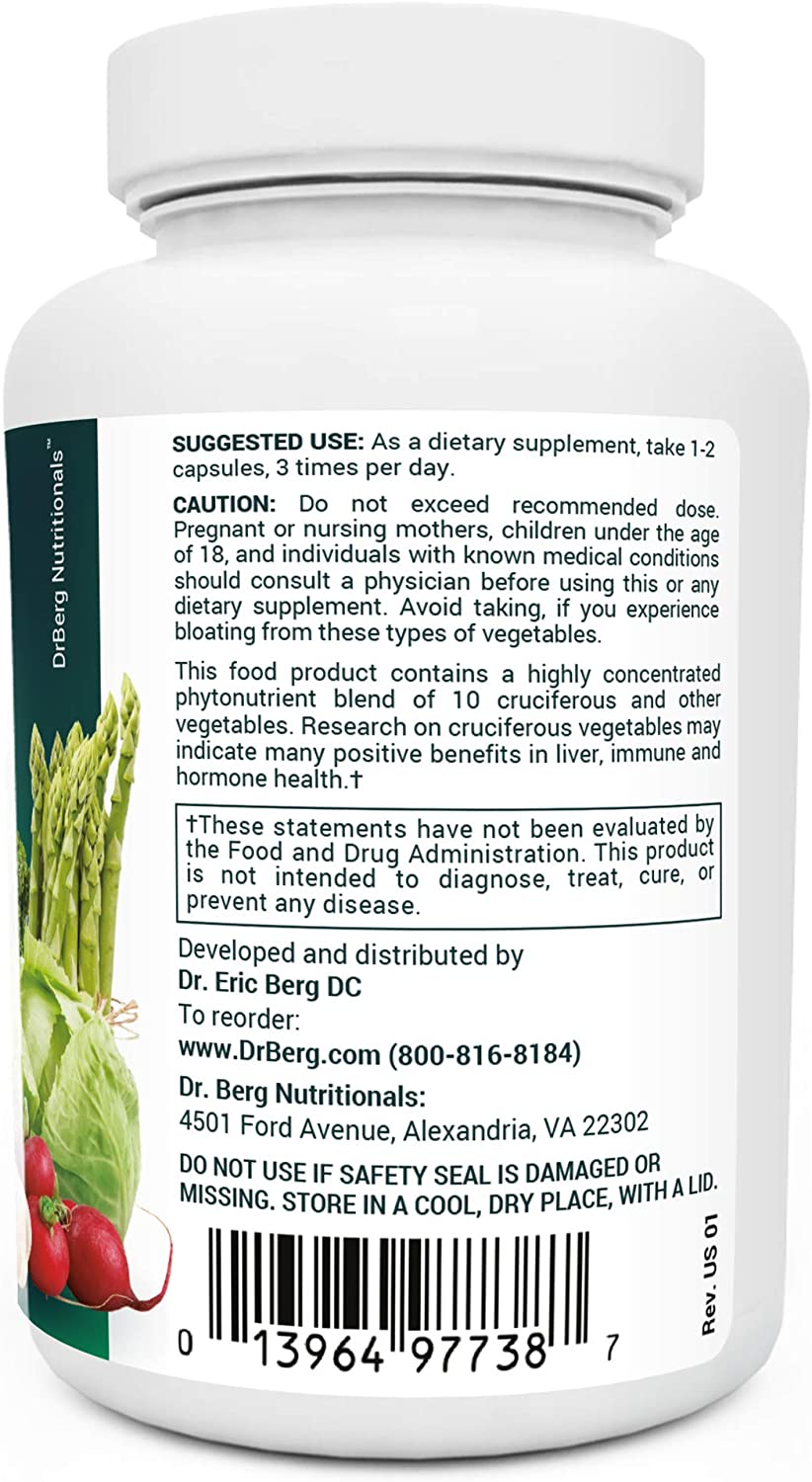 Dr. Berg Greens Superfood | Organic Cruciferous Vegetable Tablets