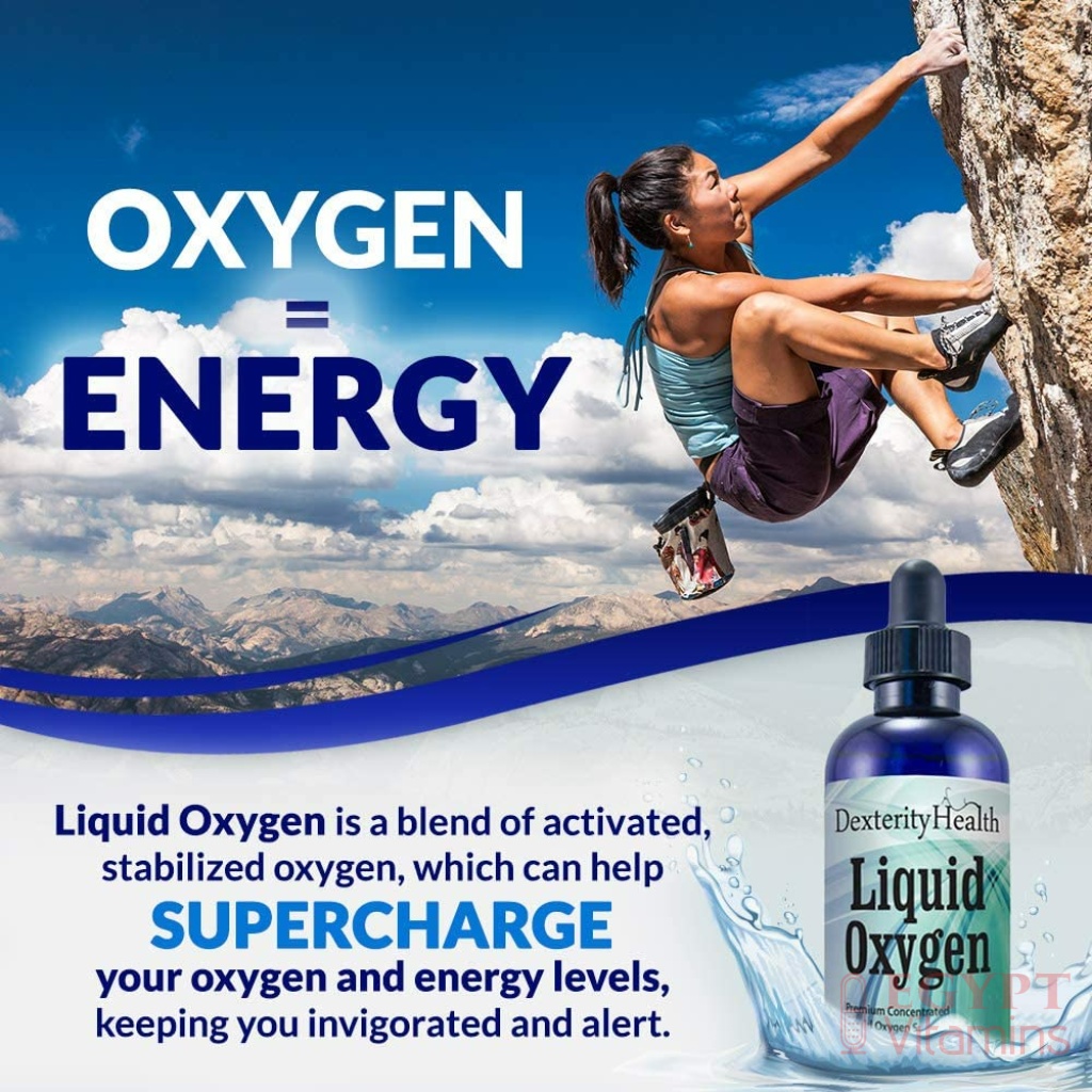 Dexterity Health Gotas de oxígeno líquido de 4 oz. Botella con gotero ...