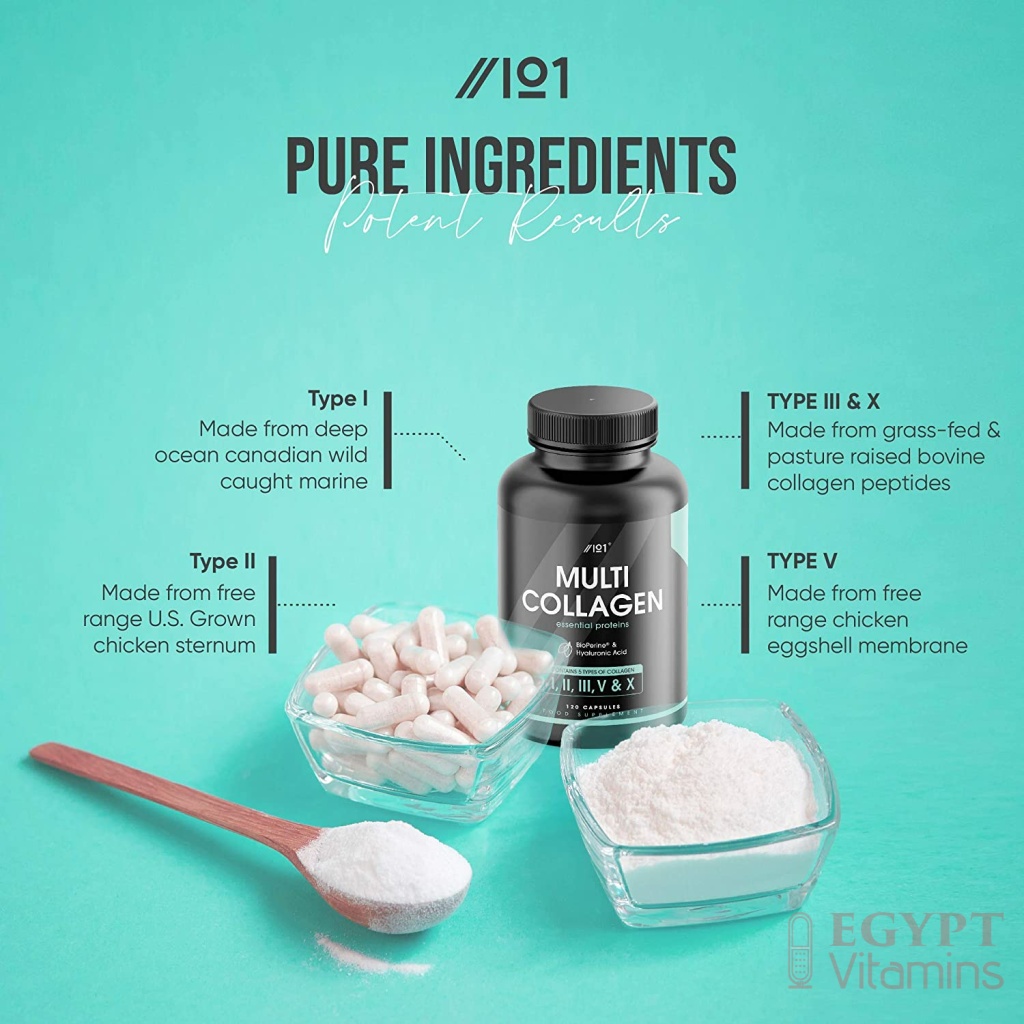 Alpha01 Multi Collagen 5 types 120 Capsules | Egypt Vitamins