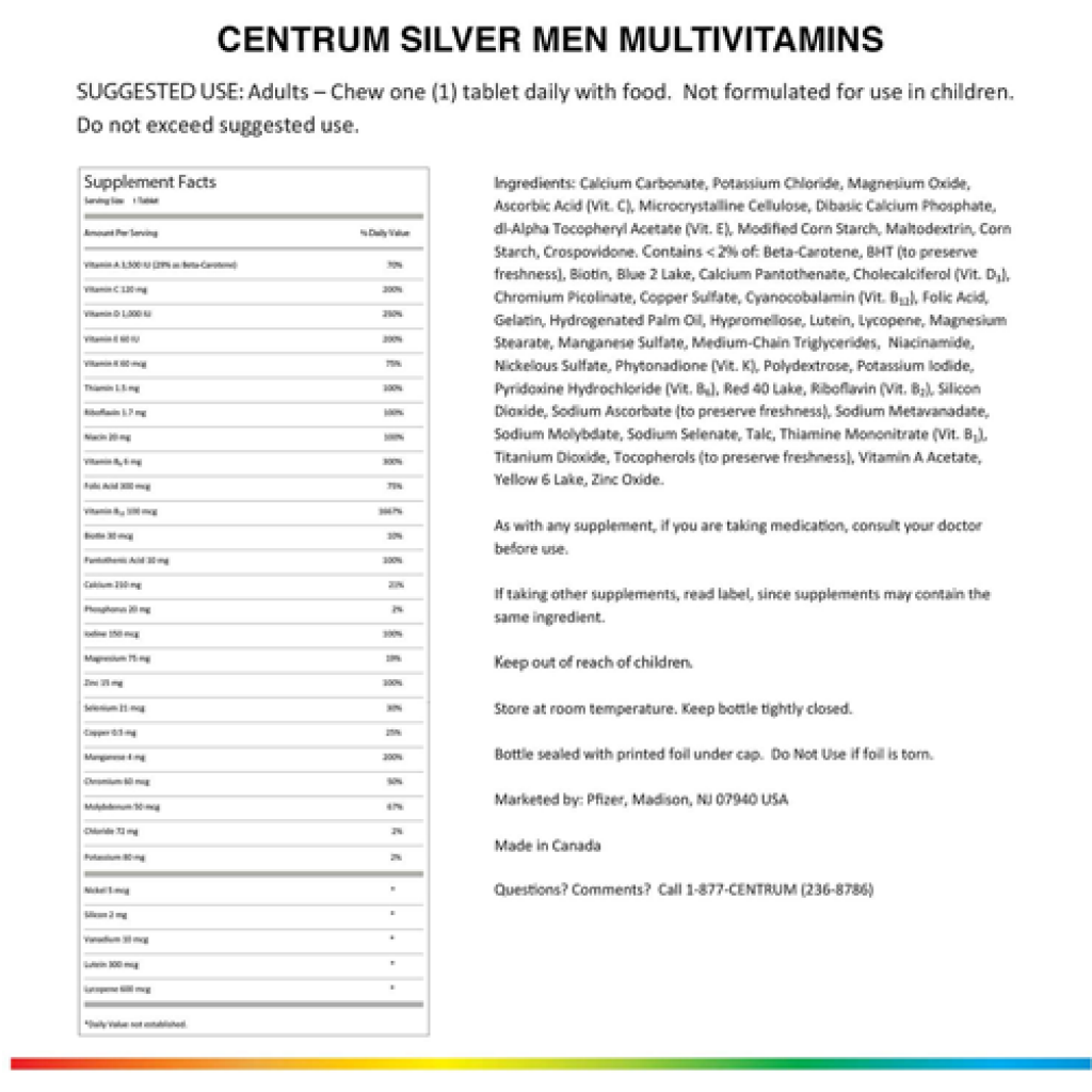 Centrum Silver Multivitamin for Men 50 Plus | 200 Tablets | Egypt Vitamins