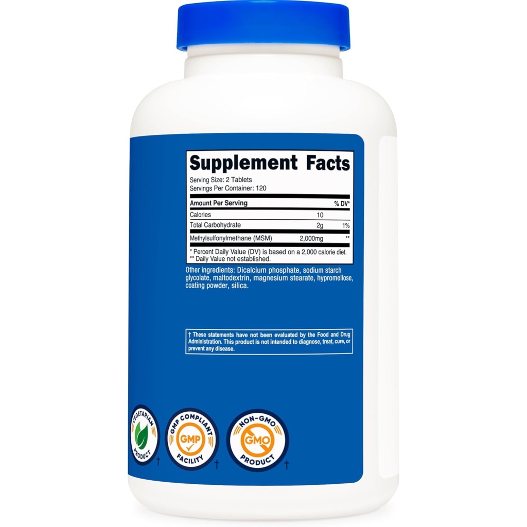 Nutricost MSM 2000mg: Joint Health & Skin Support Supplement