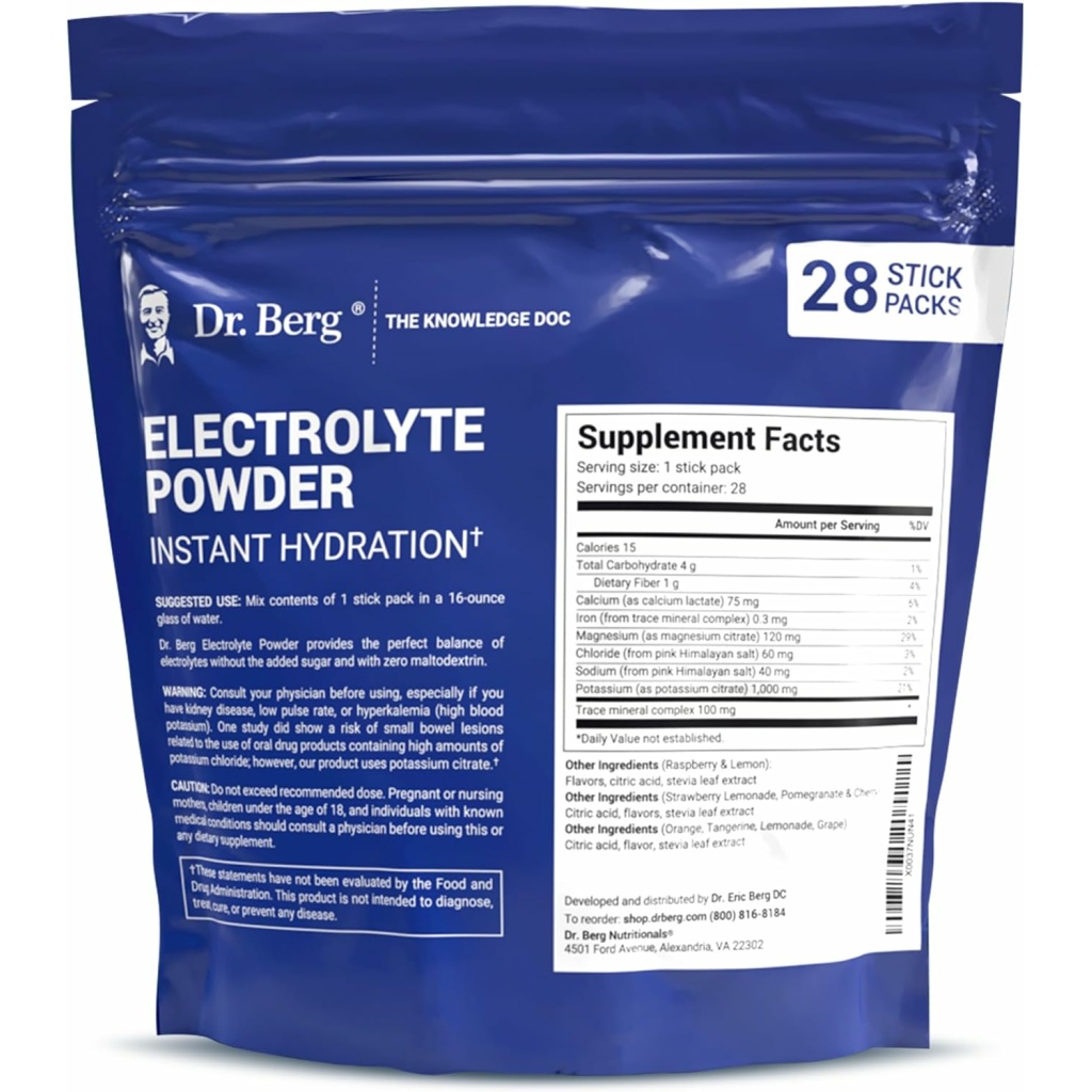 Dr Berg's Electrolytes Powder Packets-28 packets | Egypt Vitamins
