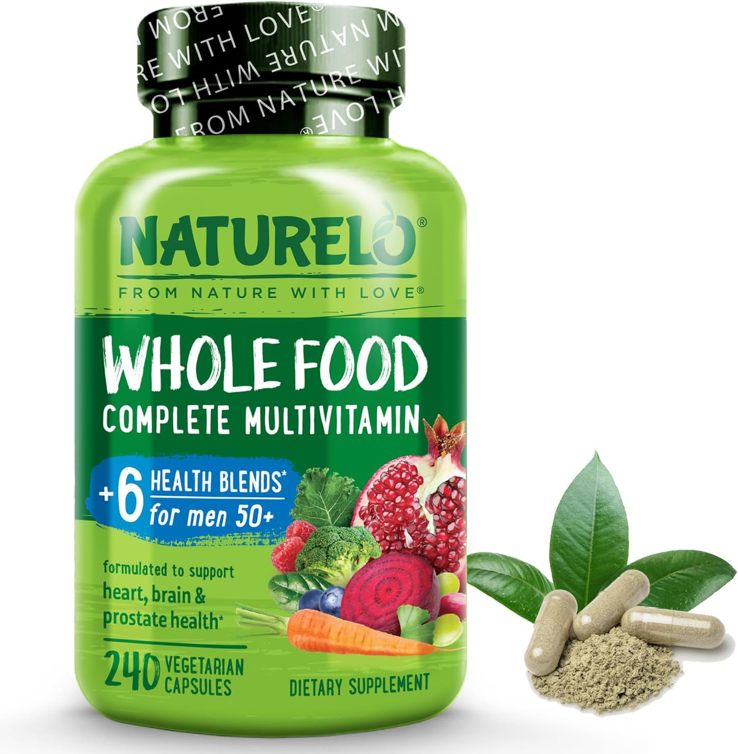 NATURELO Whole Food Multivitamin for Men 50+, 240 Capsules | Egypt Vitamins