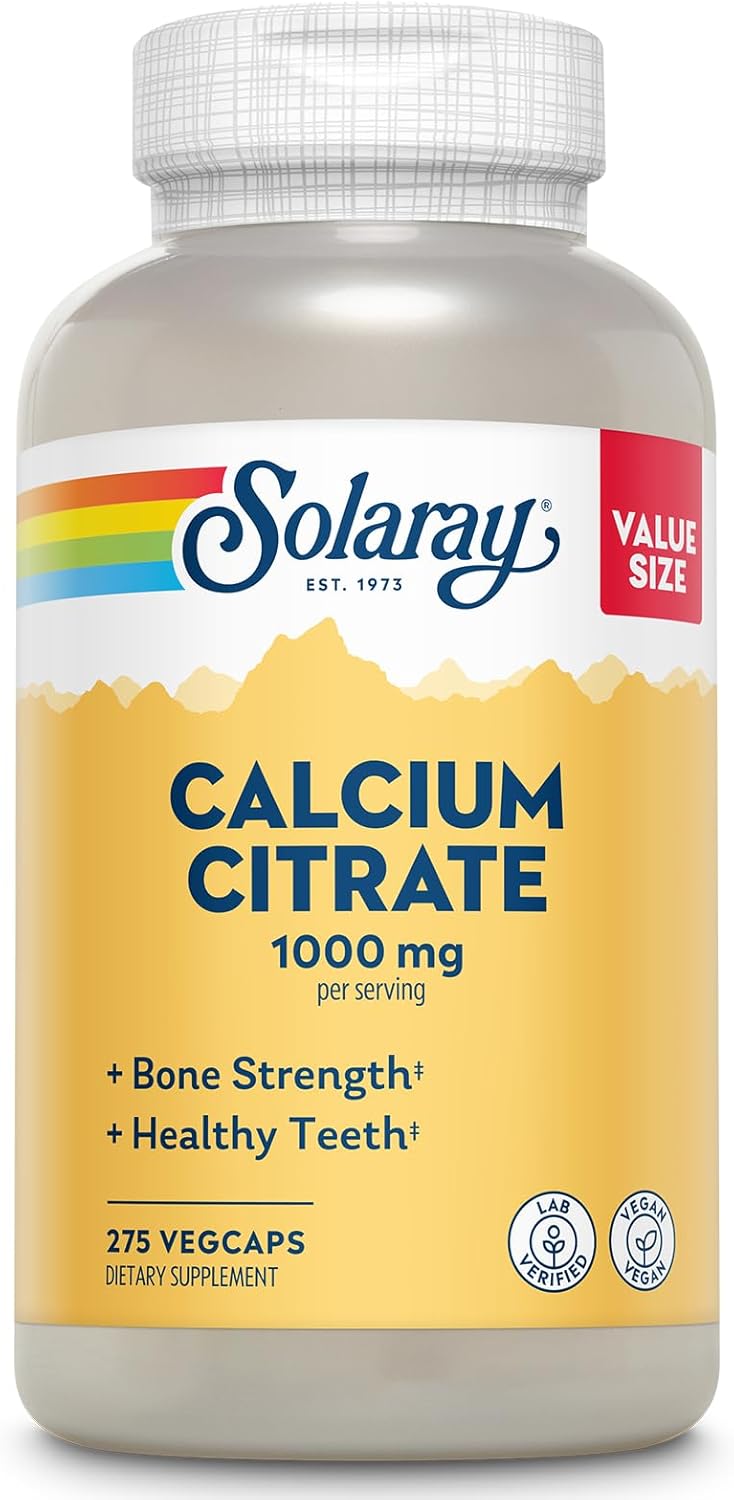 Solaray Calcium Citrate 1000mg, 275 VegCaps | Egypt Vitamins